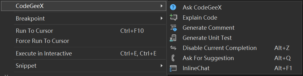 CodeGeeX - Visual Studio Marketplace